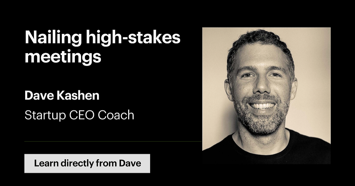 Nailing high-stakes meetings